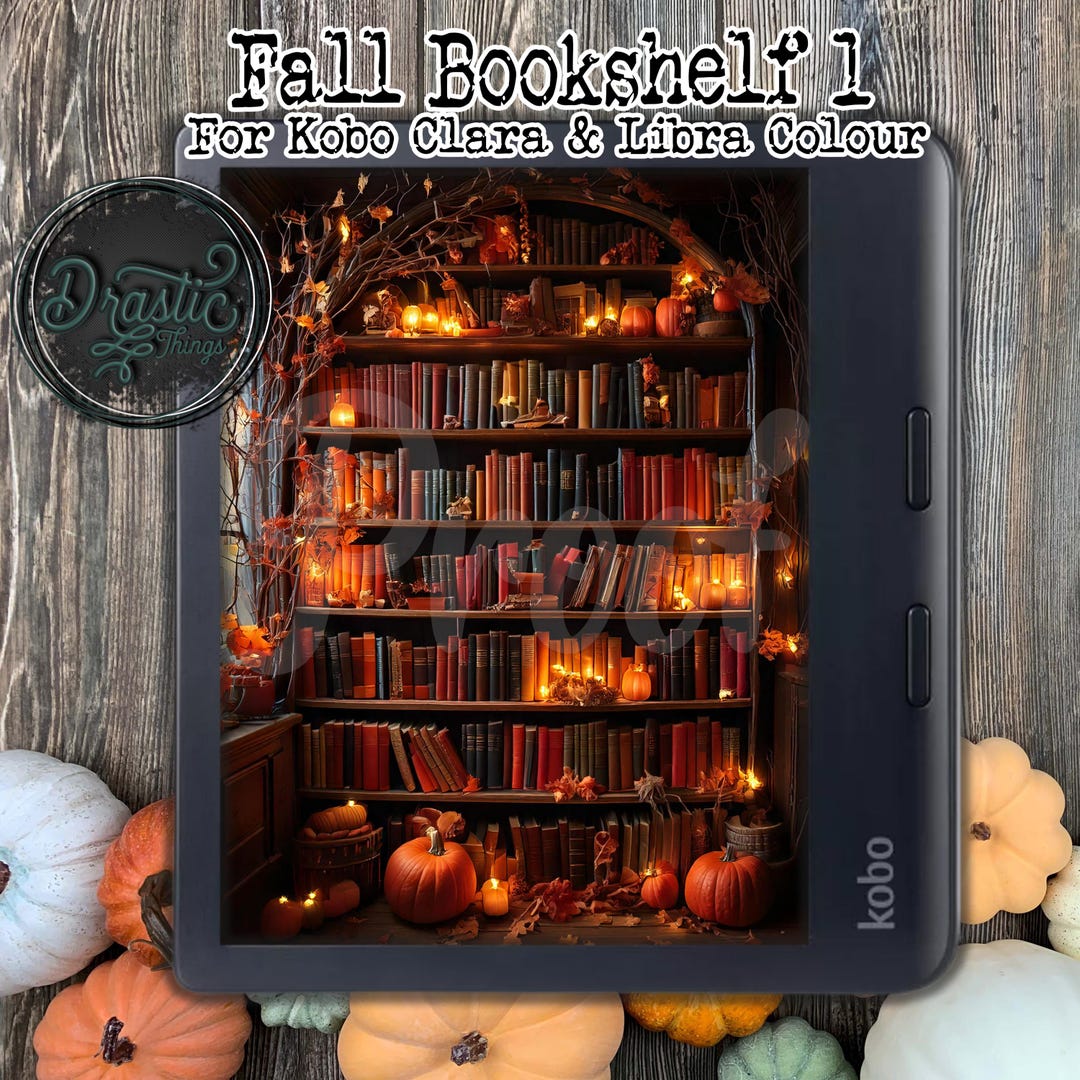 Kobo, Kobo Lock Screen, Fall Bookshelf 1, Kobo Cover, Kobo Wallpaper ...