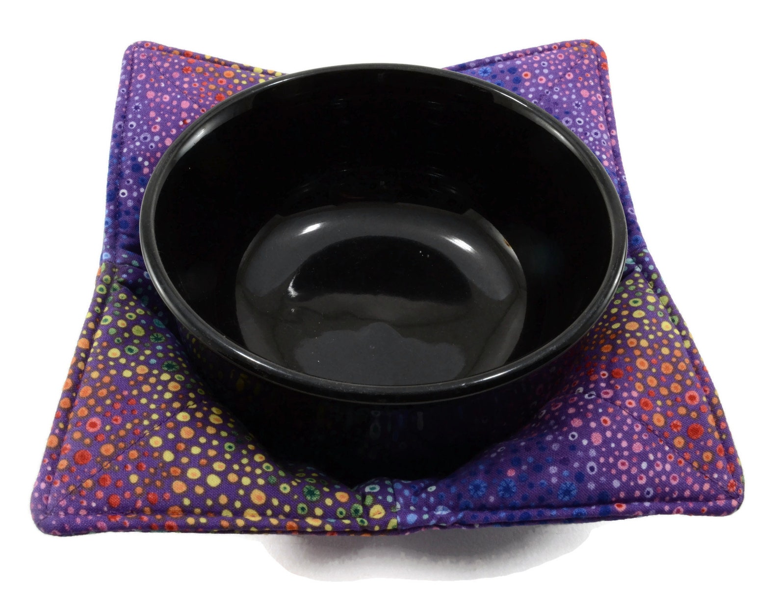 Purple Rainbow Microwave Bowl Cozy 7.5 Inch Square Cotton - Etsy