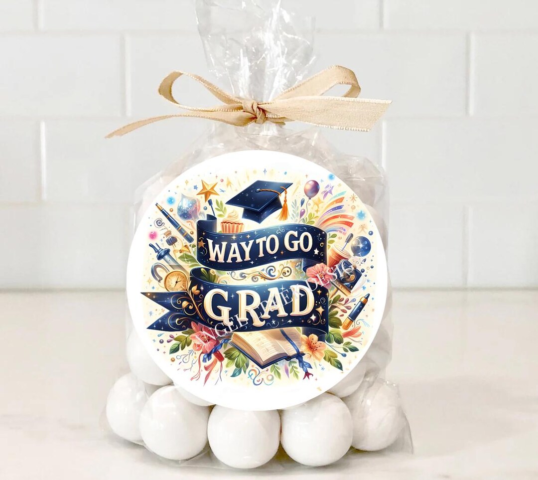 Way to Go Stickers, Graduation Stickers, Way to Go Graduate Labels ...