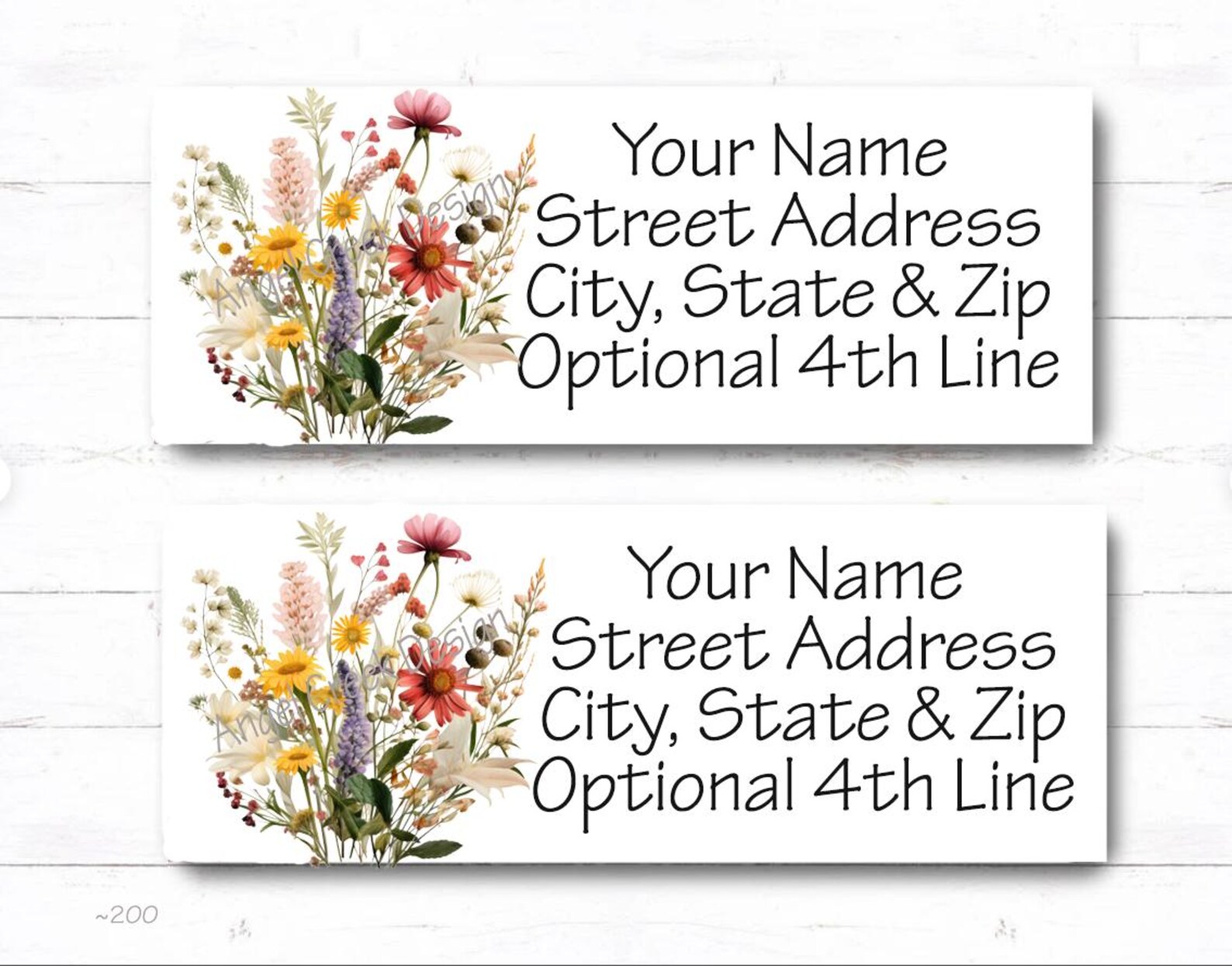 Wildflower Labels, Personalized Watercolor Wildflower Address Labels ...