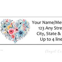 Personalized HEART Icon Return ADDRESS Labels, Sets of 30, Love - Etsy