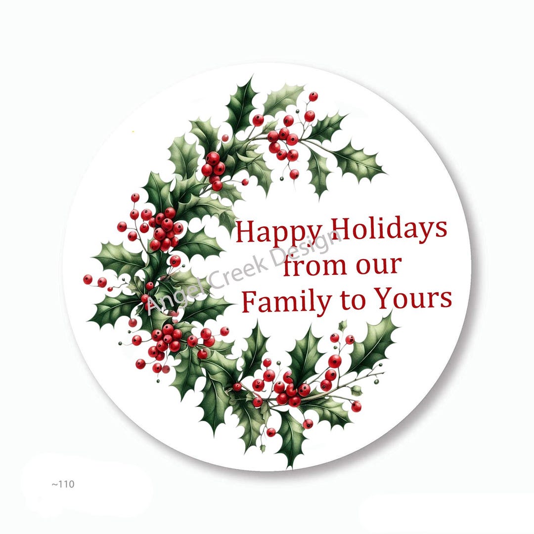 Holly Berries Stickers, Christmas Holly Stickers, Scrapbook Stickers ...