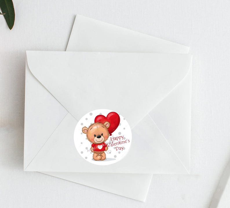 Teddy Bear Stickers, Happy Valentine's Day Stickers, Valentine Bear ...