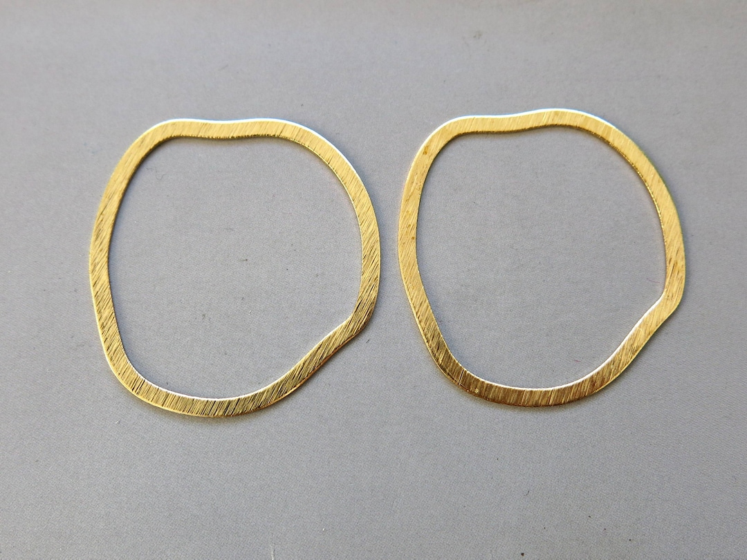 20pcs Raw Brass Textured Rings , Charms Findings 38mmx35mm - F1594 - Etsy