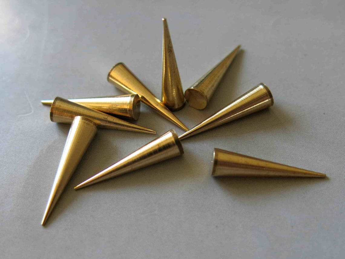 50pcs Raw Brass Spike Tribal Pendant ,findings 20mm X 5mm- F492 - Etsy
