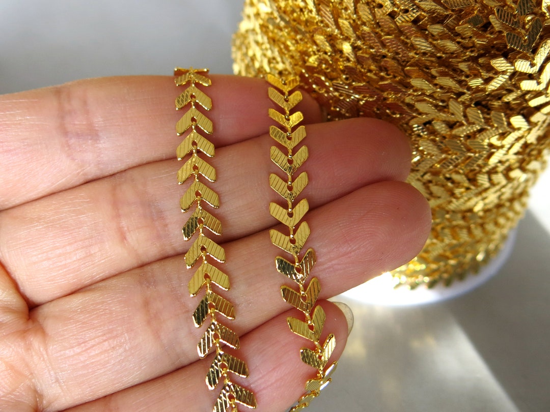 5 Meters 16.5 Feet Raw Brass Chevron Chain,necklace Chain 6mm F871 - Etsy
