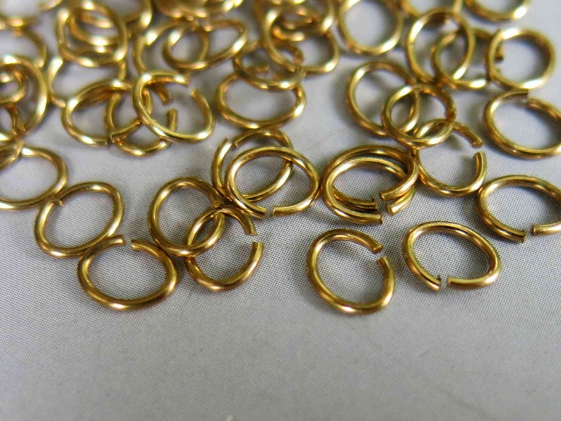 30grams About 420pcs Raw Brass Oval Jump Ring Findings 7mm X - Etsy