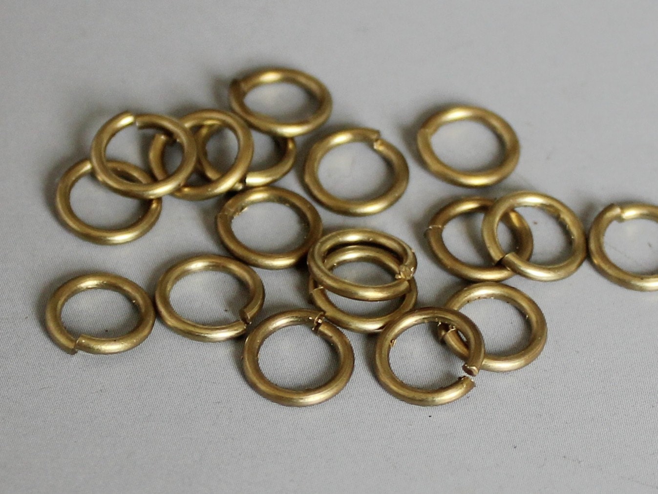 30grams About 130pcs Raw Brass Round Jump Ring Findings 9mm | Etsy