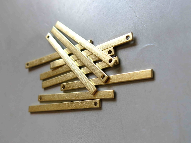 100pcs Raw Brass Rectangle Pendants stamping Tags Findings - Etsy
