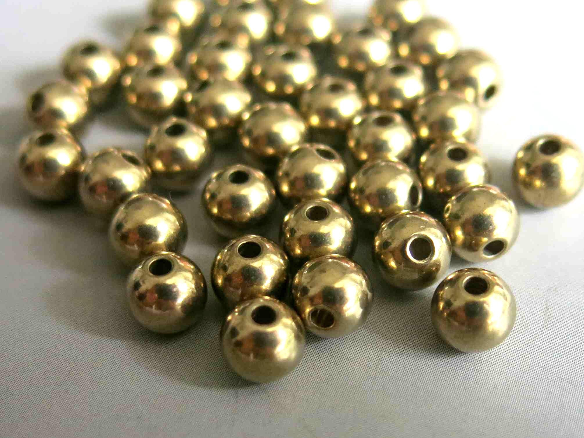 50pcs Raw Brass Round Solid Beads Spacer Beads 7.5mm - F170 - Etsy