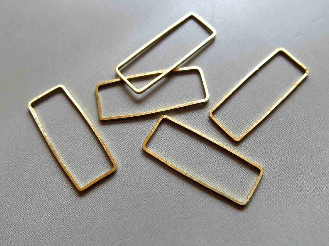 100pcs Raw Brass Rectangle Rings , Findings 24mmx10mm - F329 - Etsy