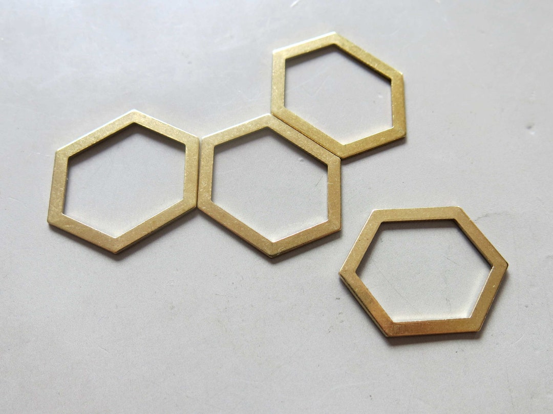20pcs Raw Brass Hexagon Rings, Findings 33mmx24mm - F844 - Etsy