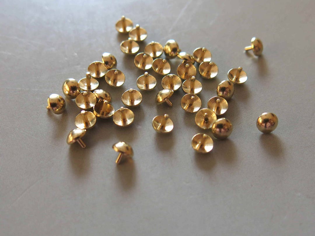100pcs Raw Brass Rivet Beads,findings 4mm X 3.7mm- F661 - Etsy