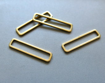 100pcs Raw Brass Rectangle Rings Findings 24mmx10mm F329 | Etsy