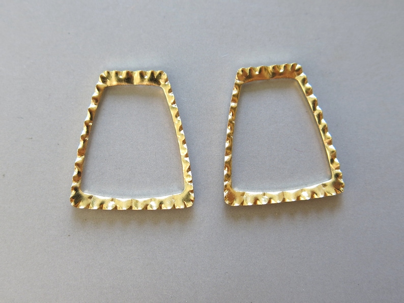30pcs Raw Brass Trapezoid Rings Findings 25mm X 22mm F1035 - Etsy