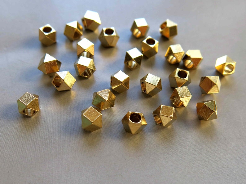 200pcs Raw Brass Triangle Faceted Beads Spacer Beads 3mm - Etsy
