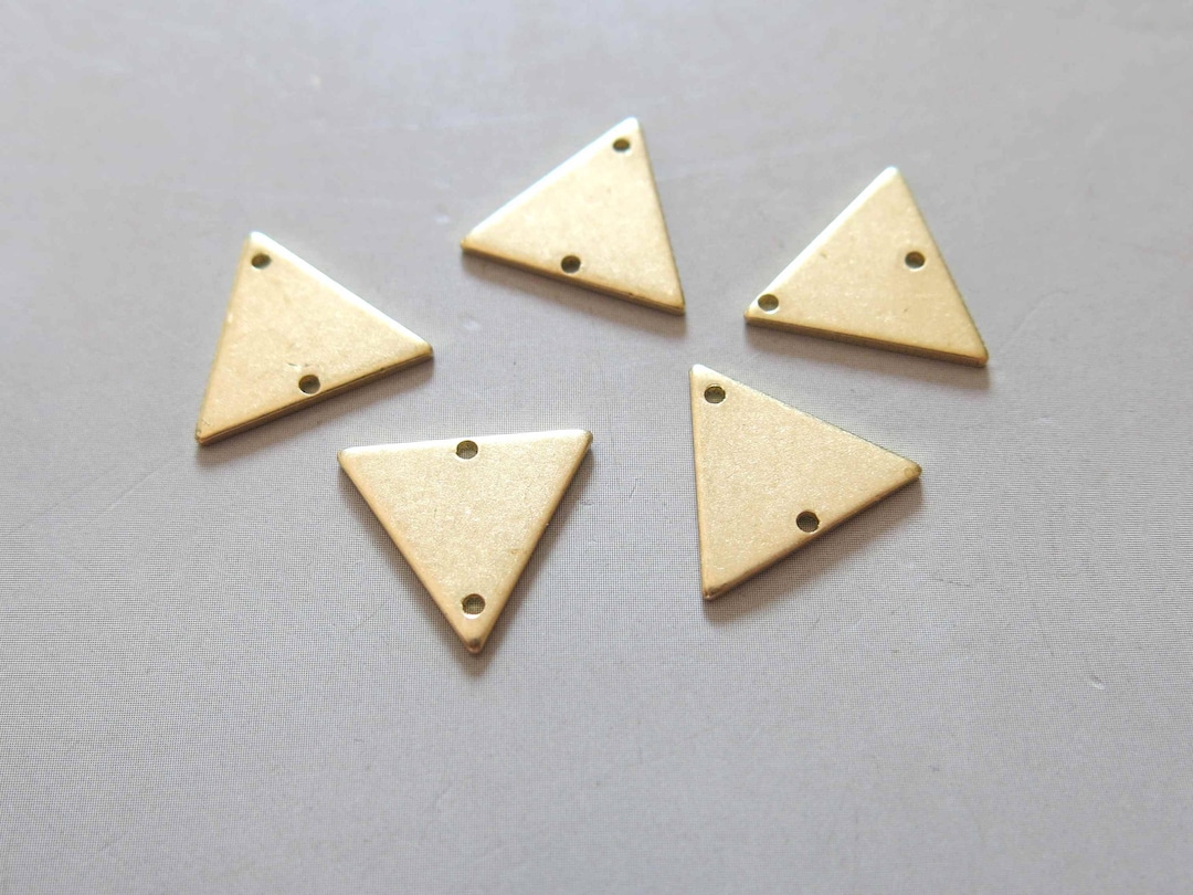 100pcs Raw Brass Triangle Pendants,connectors Findings 15mm X 13mm F639 ...