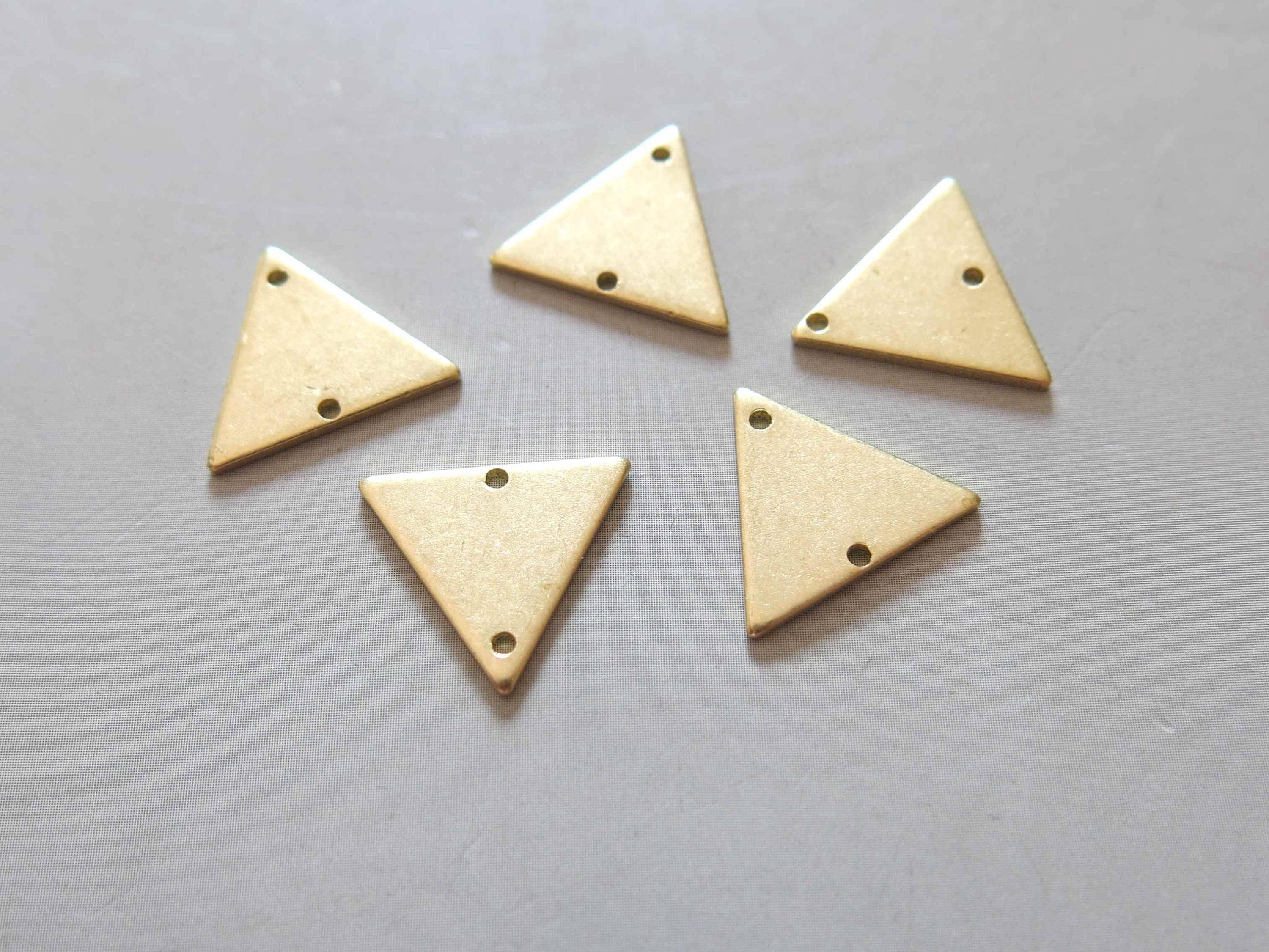 100pcs Raw Brass Triangle PendantsConnectors Findings 15mm x | Etsy
