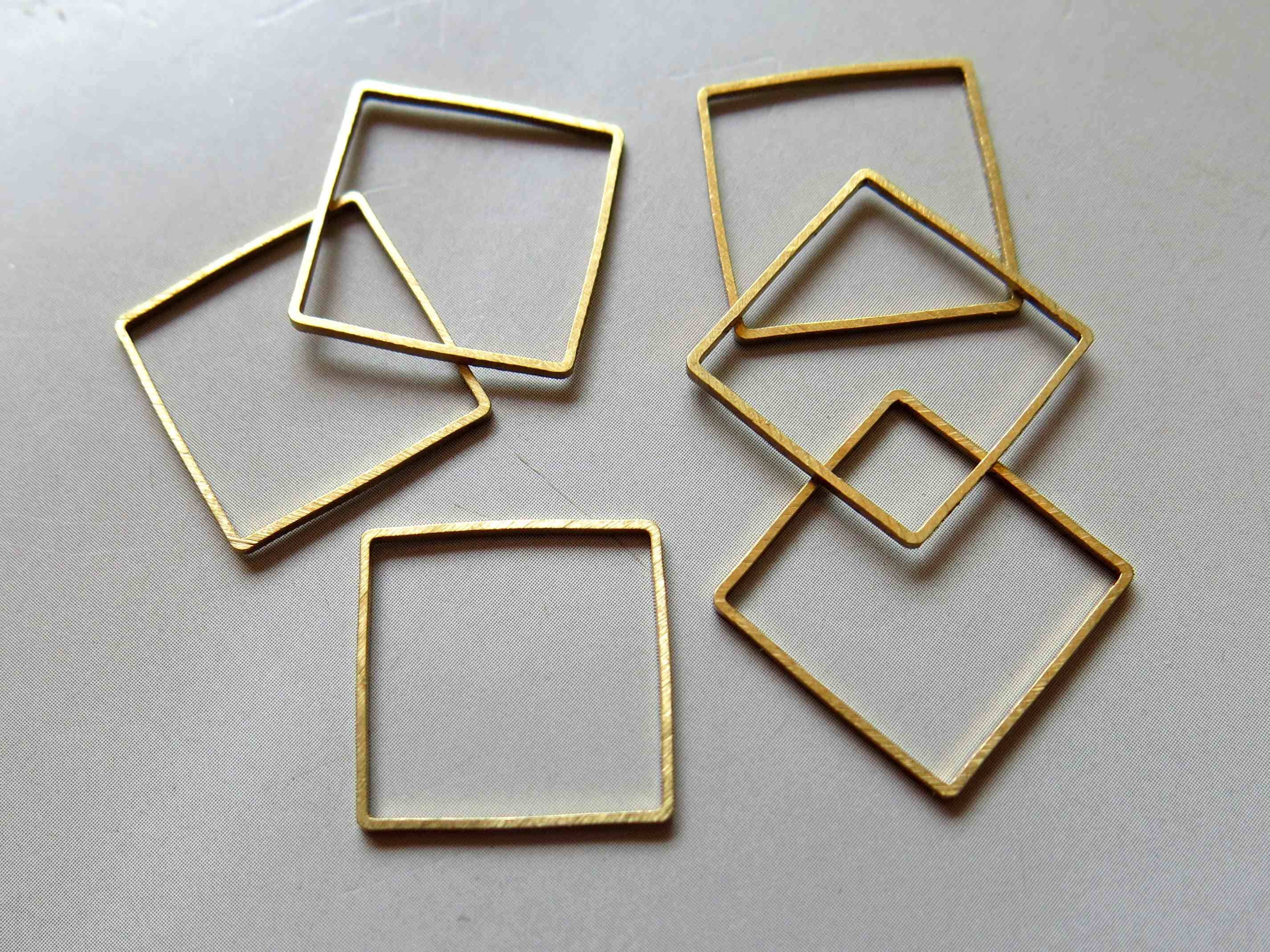 100pcs Raw Brass Square Rings Findings 18mm F1727 | Etsy