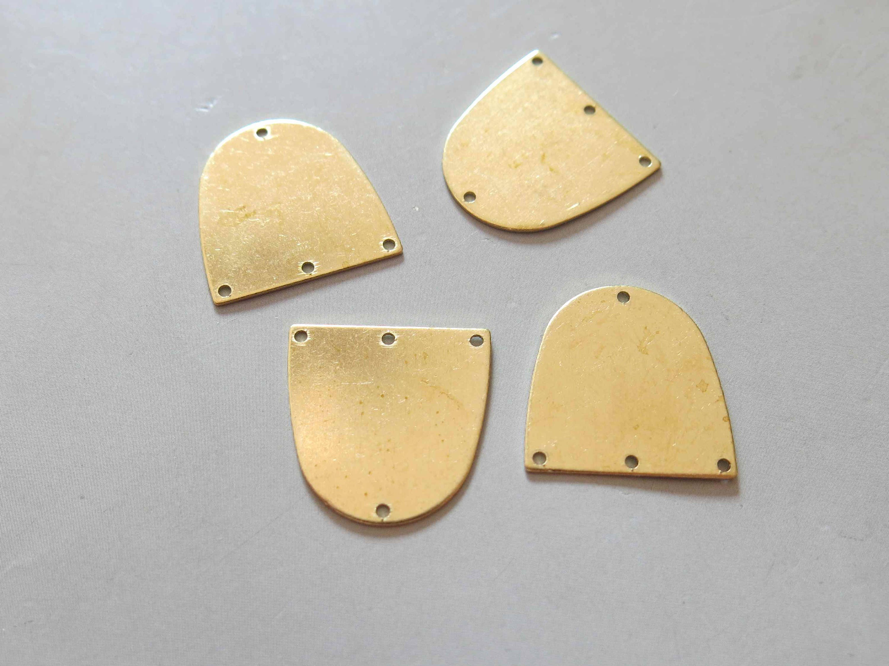 50pcs Raw Brass D Shape Charms Pendants Findings 20mmx20mm | Etsy