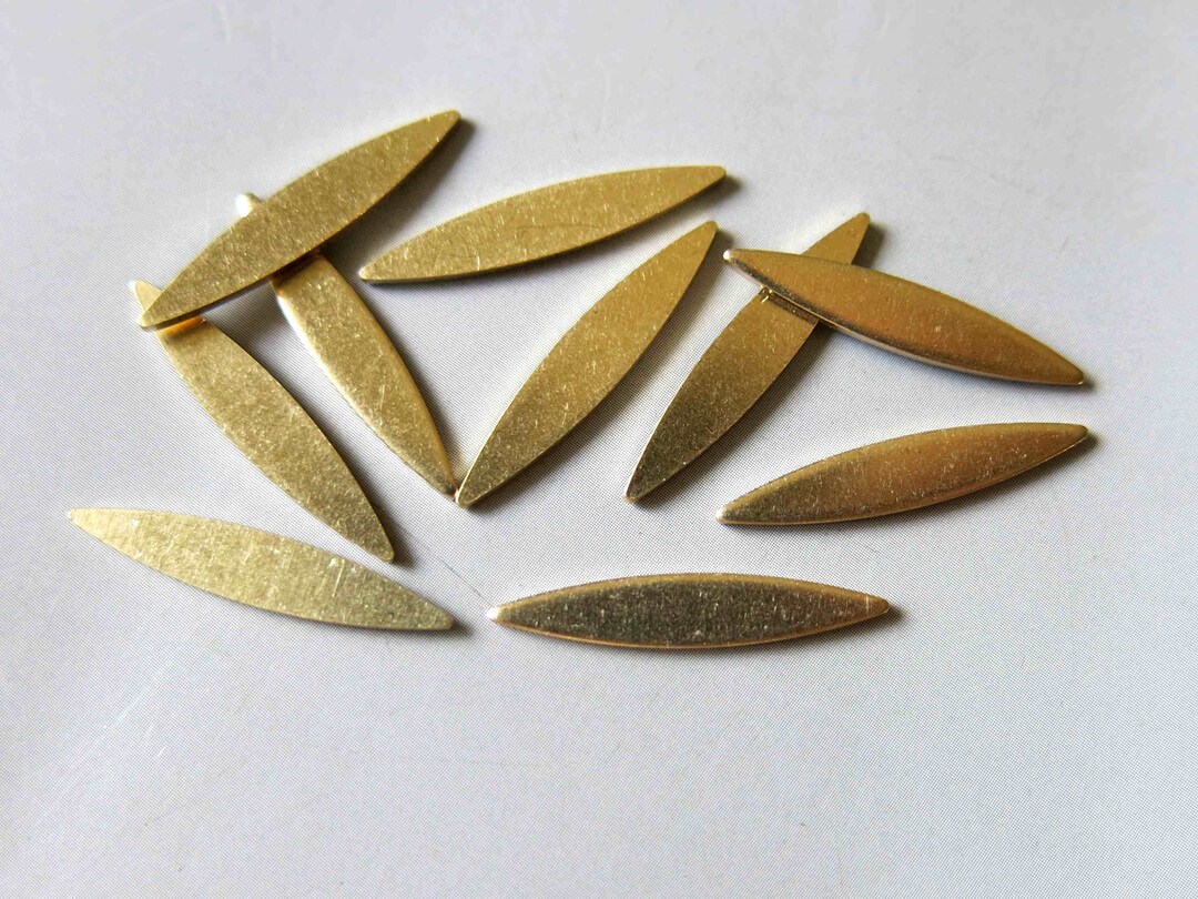50pcs Raw Brass Marquise Stamping Blank,stamping Tag, 22mmx4mm - F531 ...