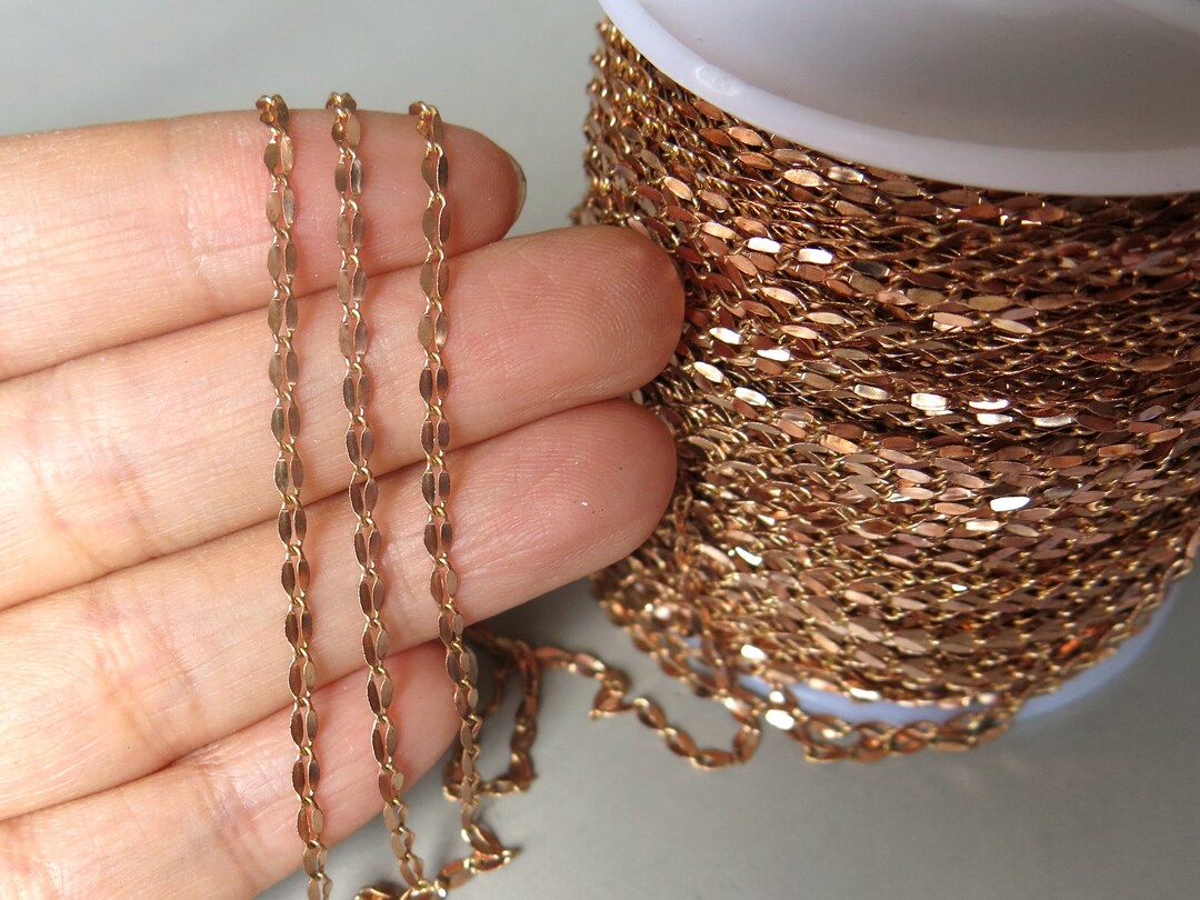 10 Meters - 33 Feet Raw Red Copper Chain,necklace Chain 2mm - F872 - Etsy