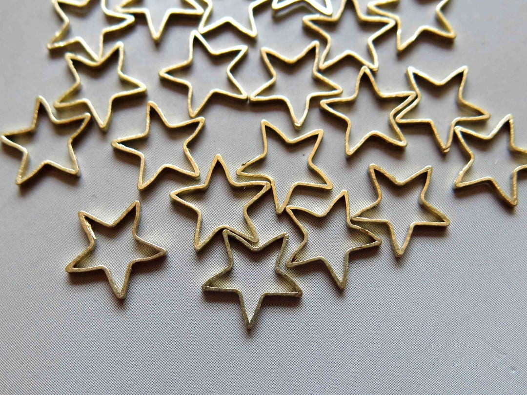 200pcs Raw Brass Stars Rings, Findings 10mm - F305 - Etsy