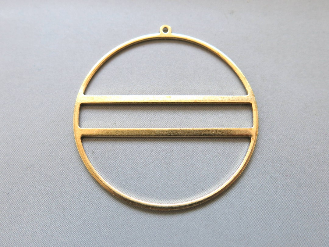 10pcs Raw Brass Round Ring Charms , Pendant Findings 43mm - F1568 - Etsy