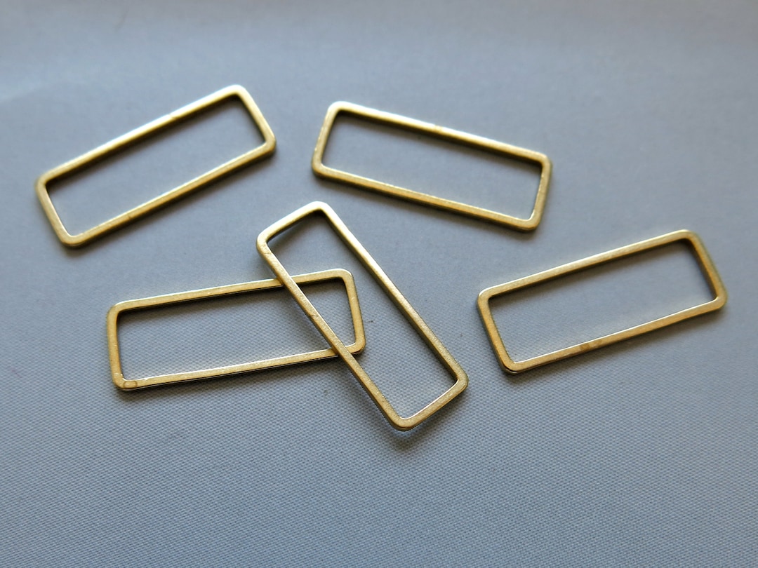 100pcs Raw Brass Rectangle Rings , Findings 24mmx9mm F1251 - Etsy