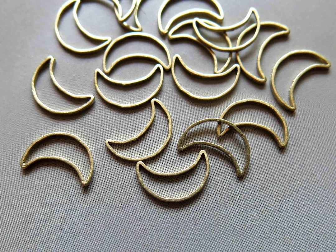 200pcs Raw Brass Crescent Rings , Findings 10mm X 4mm - F322 - Etsy