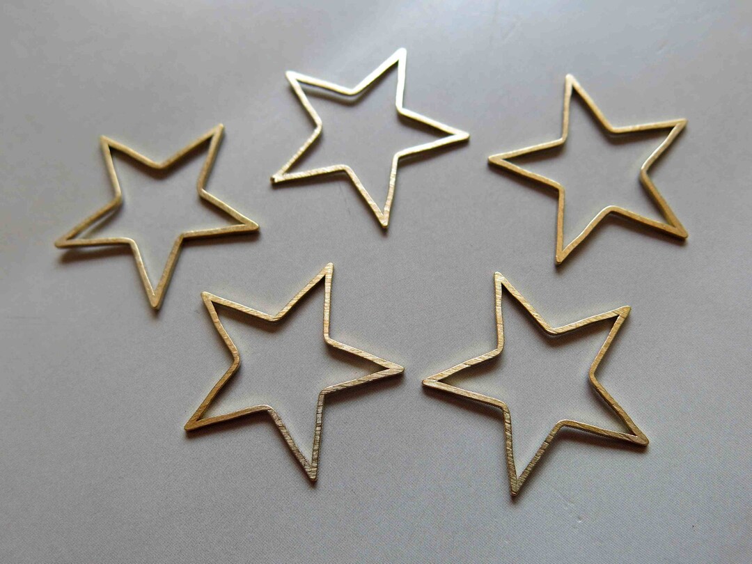 100pcs Raw Brass Stars Rings, Findings 16mm - F409 - Etsy