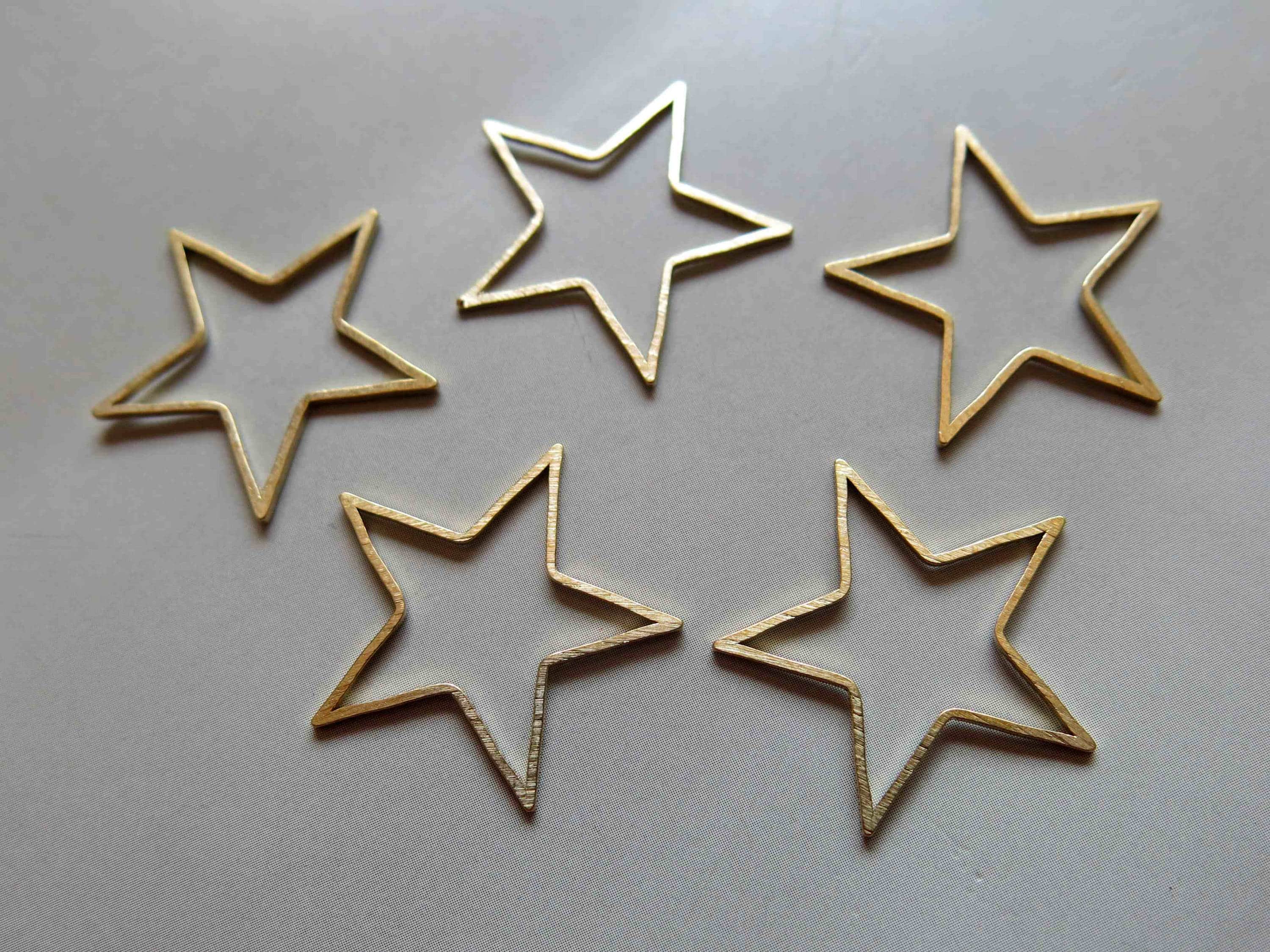 100pcs Raw Brass Stars Rings Findings 16mm F409 | Etsy
