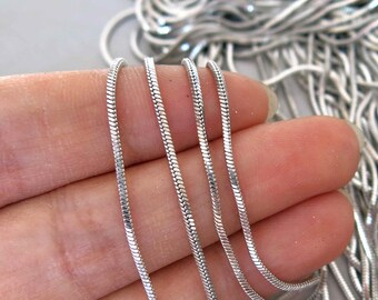 Bar Satellite Cube Snake Chain Brass Chain Silver Plated Soldered 0.04 ...