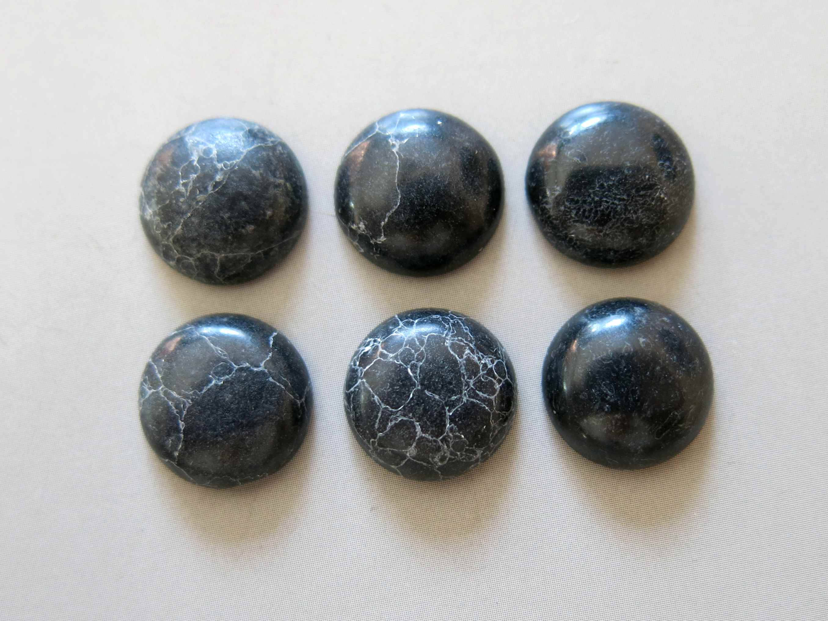 10pcs Black Turquoise Round cabochon Flat Back Stones | Etsy