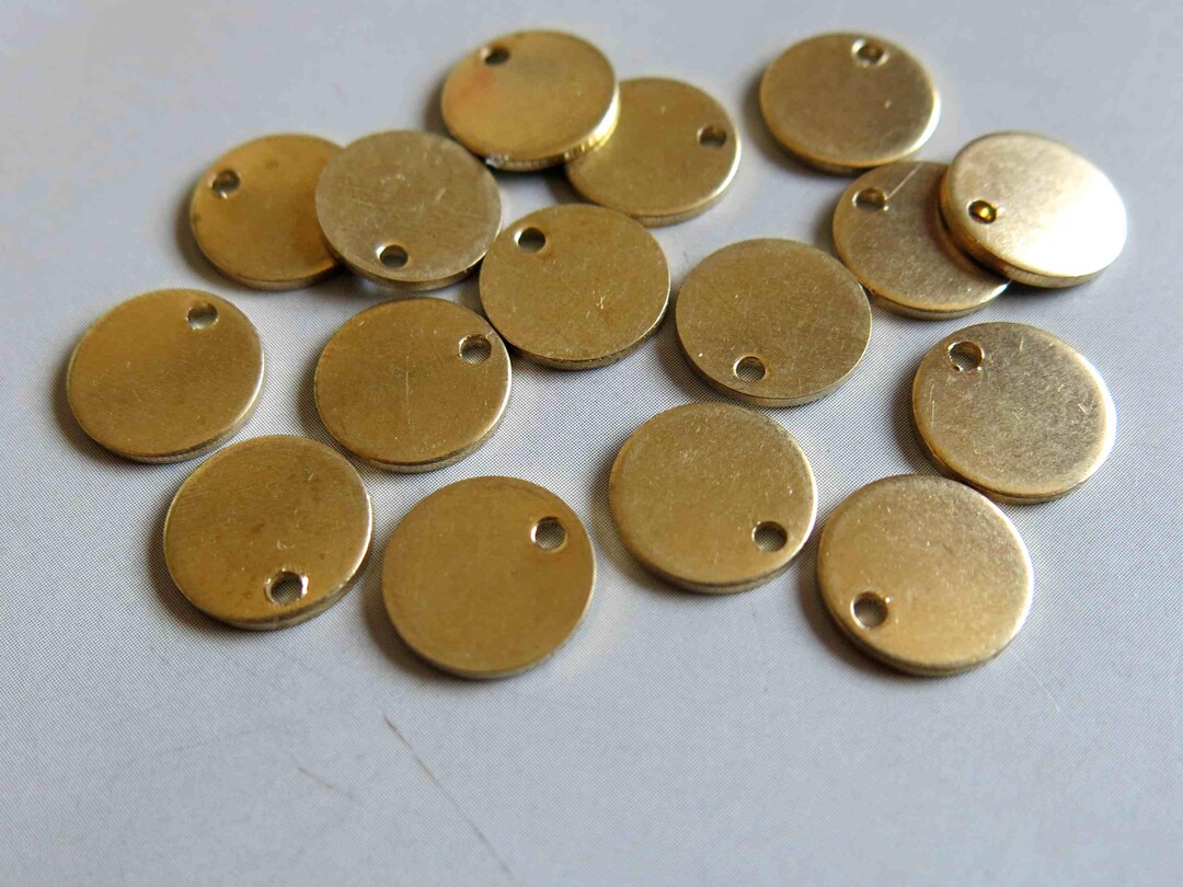 50pcs Raw Brass Coins,stamping Tag, Coin Charms 12mm - F427 - Etsy