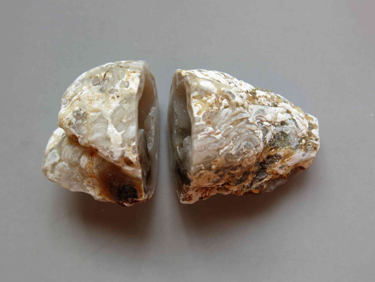 Natural Druzy Agate Occo Oco Geode Matching Pair C3703 - Etsy