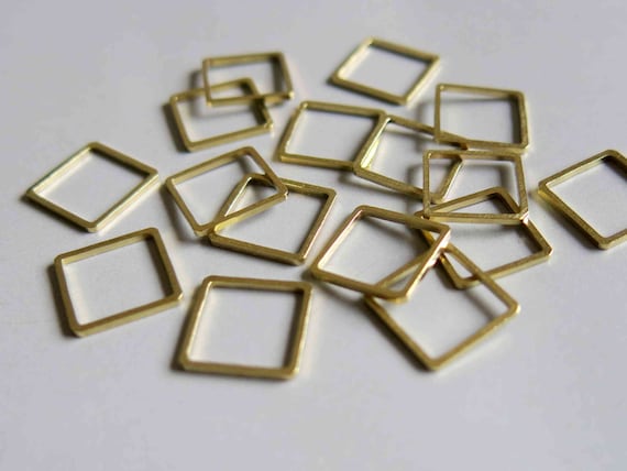 100pcs Raw Brass Square Rings Findings 14mm F1726 - Etsy