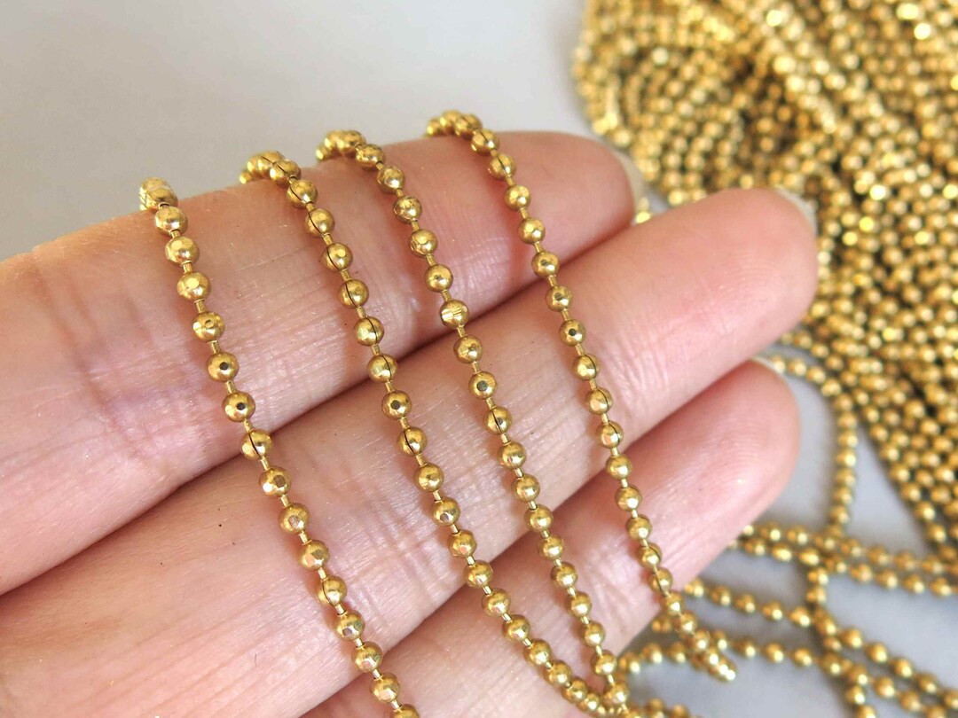 10 Meters - 33 Feet Raw Brass Chain,necklace Chain 2mm - F742 - Etsy