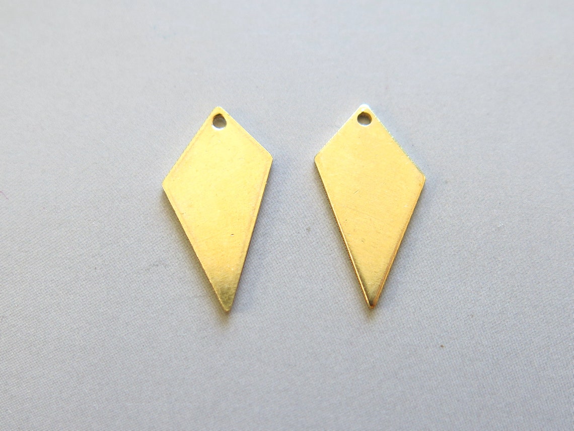 50pcs Raw Brass Rhombus Charms pendants 20mm X 11mm F1002 | Etsy