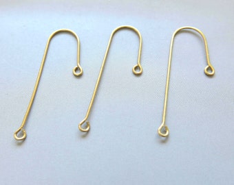 Brass Earring Wire Raw Brass Triangle Ear Wire Earring - Etsy