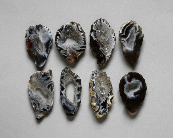 Wholesale 8pcs Natural Druzy Agate Occo Oco Geode Slices C352 - Etsy