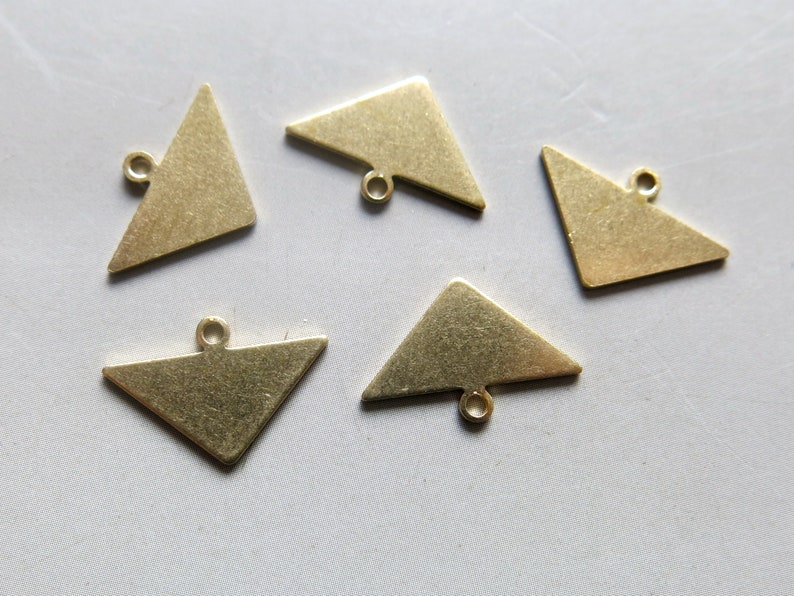 100pcs Raw Brass Triangle Charms Pendants 16mmx11mm F912 | Etsy