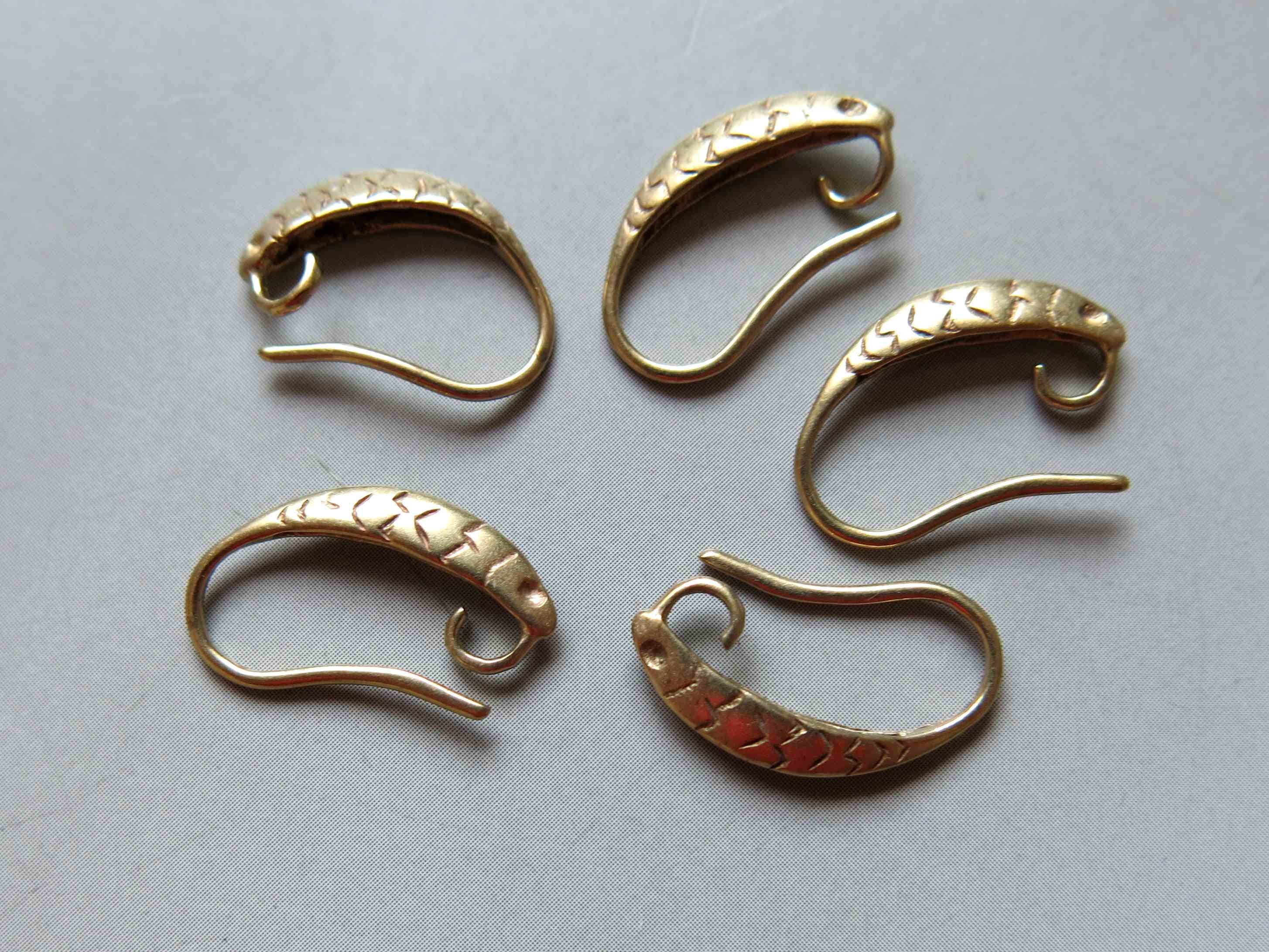 50pcs Raw Brass Ear Wire EarringEarring Hooks Findings 16mm | Etsy