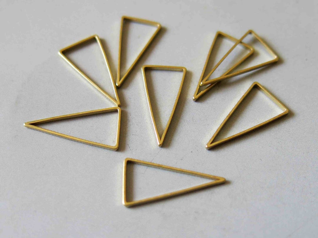 200pcs Raw Brass Triangle Rings , Findings 17mmx9mm F444 - Etsy