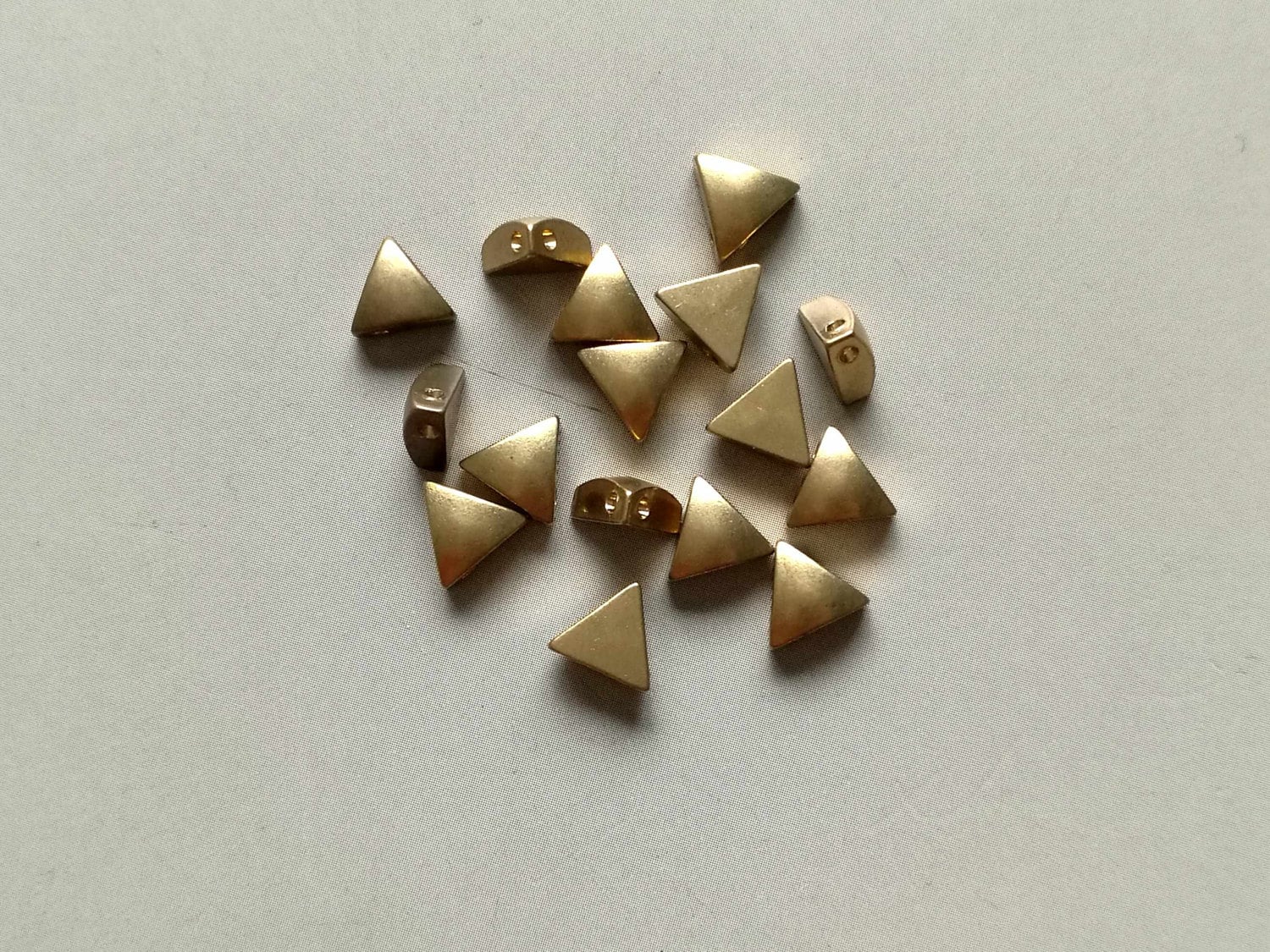 100pcs Raw Brass Triangle Beads Spacer Beads 6mmx3mm Thick | Etsy