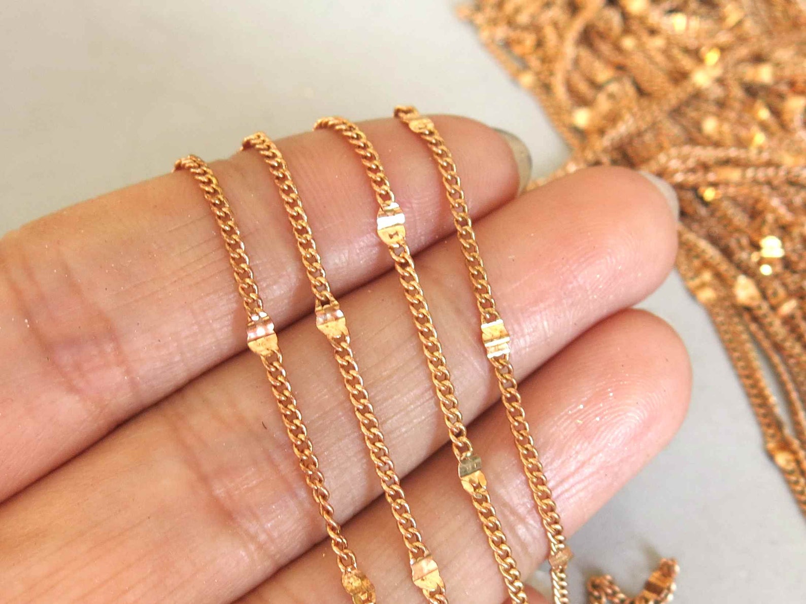 10 Meters 33 Feet Raw Red Copper Chainnecklace Chain 1.5mm - Etsy