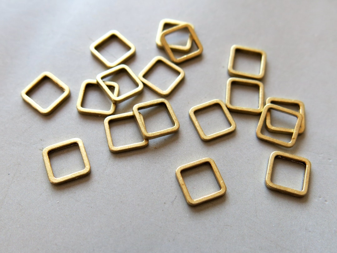 200pcs Raw Brass Square Rings , Findings 7mm - F316 - Etsy