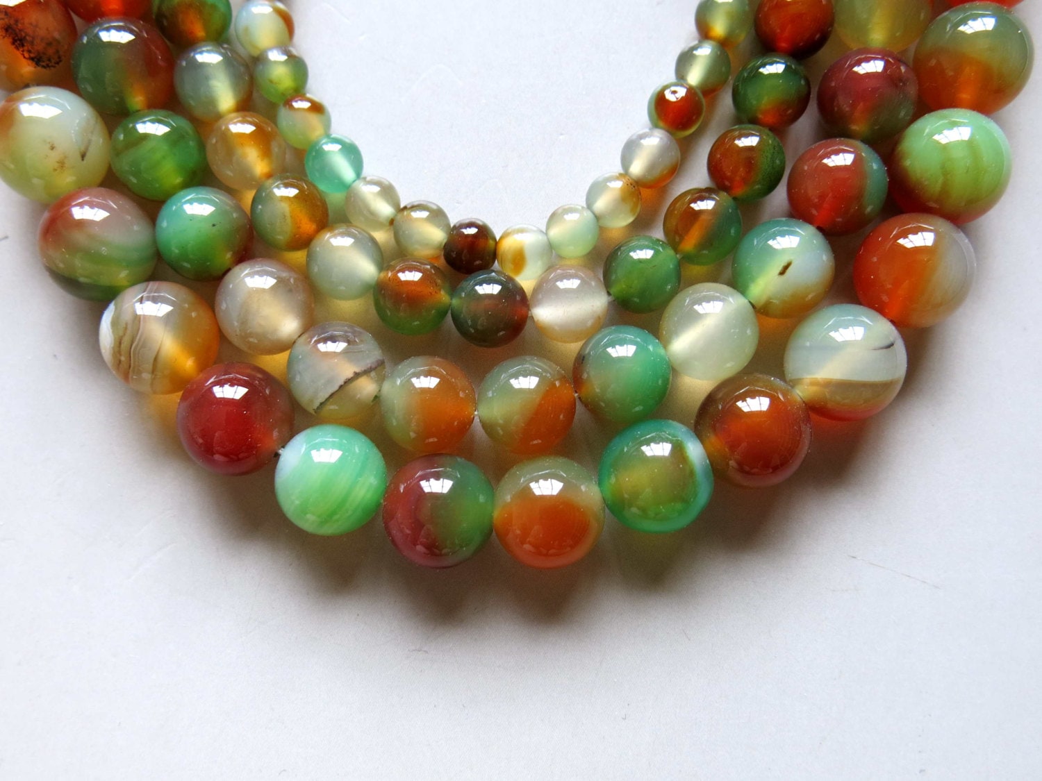 Full Strand 15inches Agate Round Beads A508 - Etsy