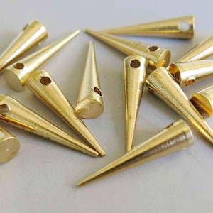 50pcs Raw Brass Spike Tribal Pendant ,findings 20mm X 5mm- F217 - Etsy