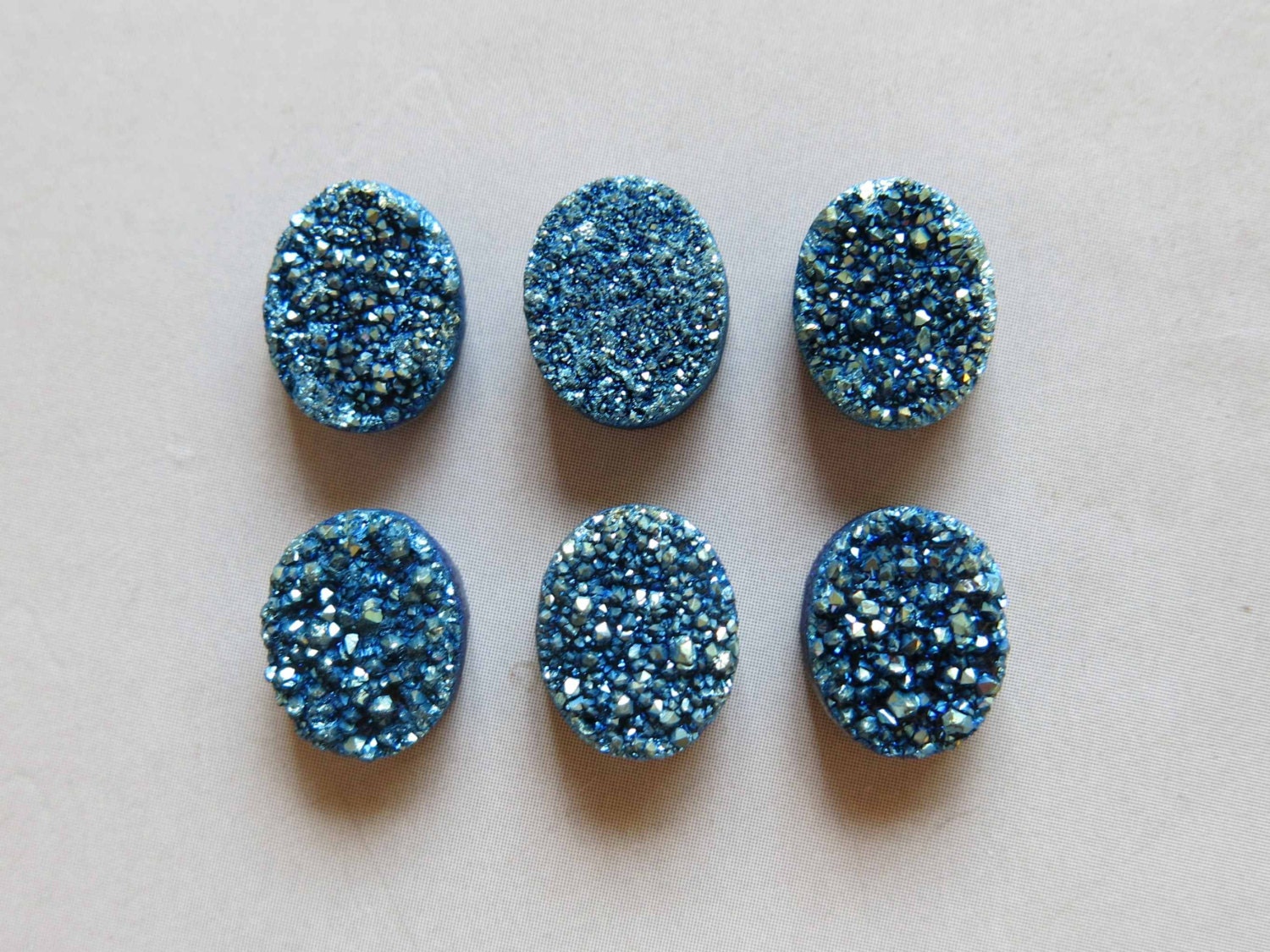 10pcs the Side No Polished Natural Quartz Blue Color Titanium - Etsy